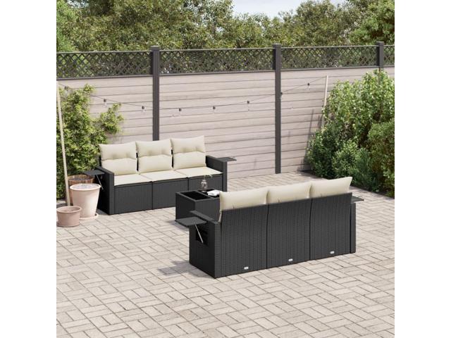 Click here for vidaXL Garden Sofa Set Black  Cream White prices