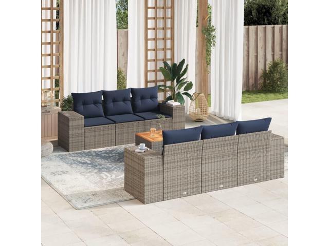 Click here for vidaXL Patio Sofa Set with Cushions Outdoor Furnit... prices