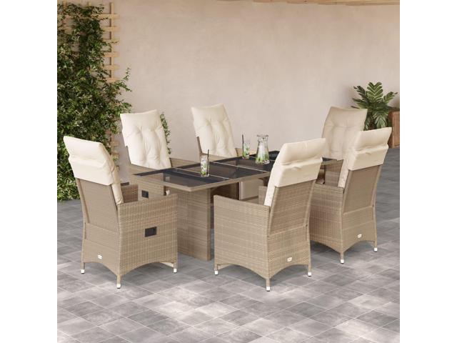 Click here for vidaXL Patio Bistro Set with Cushions Furniture 7... prices