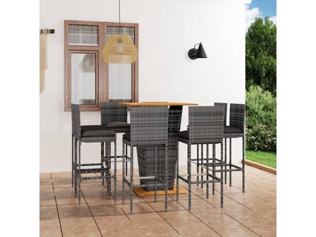 Click here for vidaXL Garden Bar Set Grey prices
