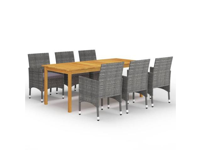 Click here for vidaXL Dining Set Grey  Dark Grey prices