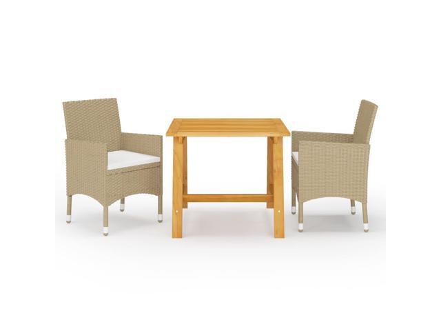 Click here for vidaXL Dining Set Beige and Cream White Solid Acac... prices