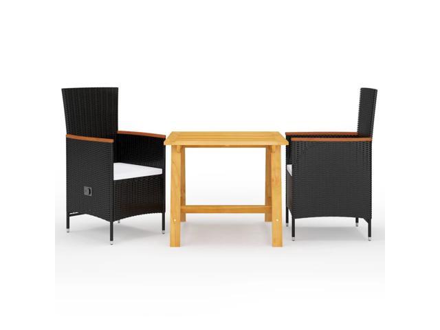 Click here for vidaXL Dining Set Black  natural wood tone prices