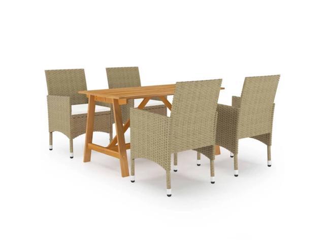 Click here for vidaXL Dining Set Beige  Cream white prices