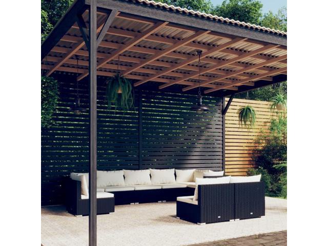 Click here for vidaXL Garden Lounge Set Black  Cream prices