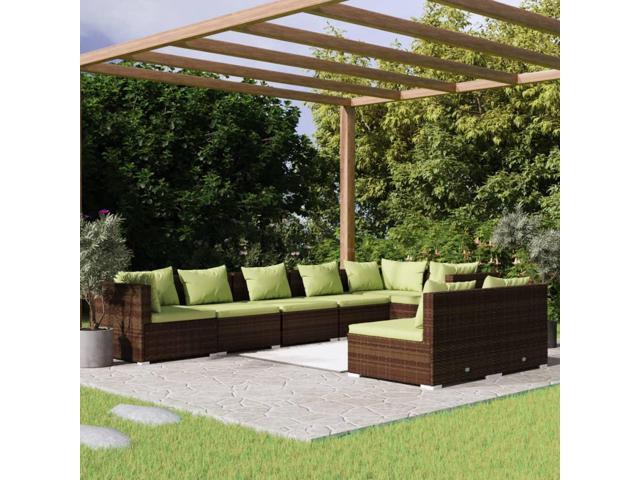 Click here for vidaXL Garden Lounge Set Brown  Green prices