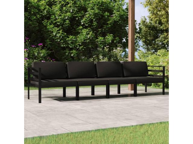 Click here for vidaXL Garden Lounge Set Anthracite Aluminum  Poly... prices