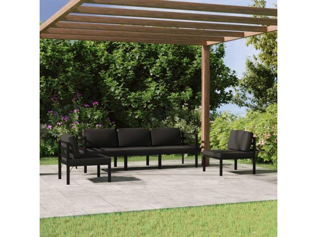 Click here for vidaXL Garden Lounge Set Anthracite Aluminum Large... prices