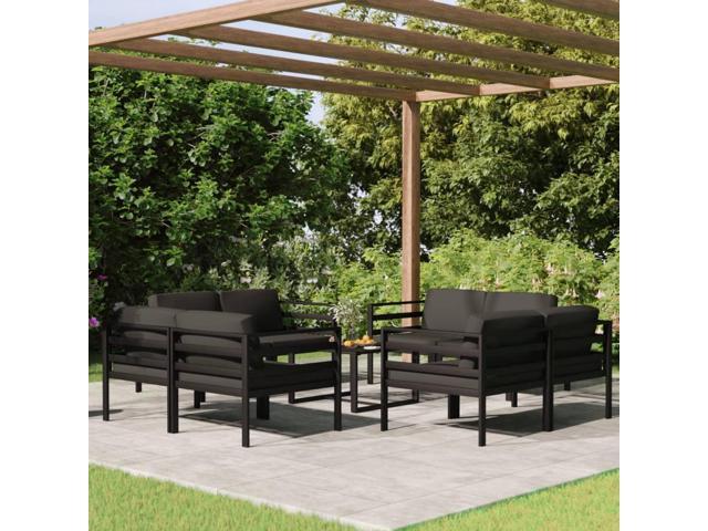 Click here for vidaXL Garden Lounge Set Anthracite Aluminum 9 Pie... prices
