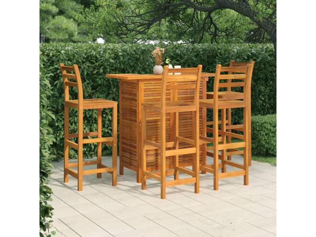 Click here for vidaXL Garden Bar Set Brown Solid Acacia wood Medi... prices