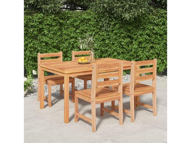 Click here for vidaXL Garden Dining Set Teak Solid Teak Wood 5 Pi... prices