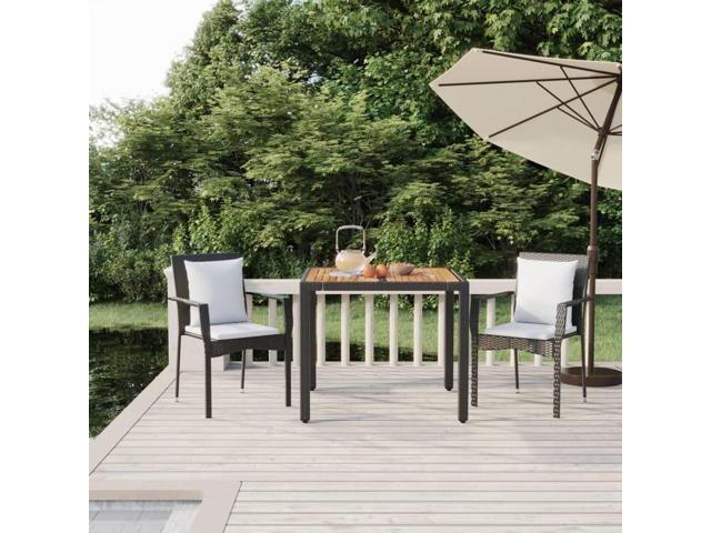 Click here for vidaXL Garden Dining Set Black  Cream White prices