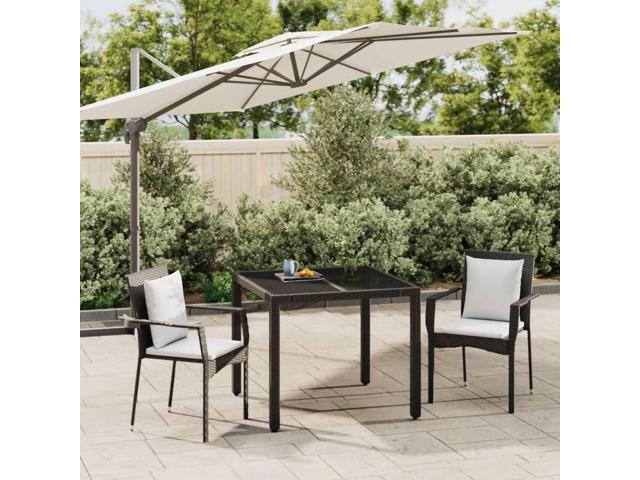 Click here for vidaXL Garden Dining Set Black prices