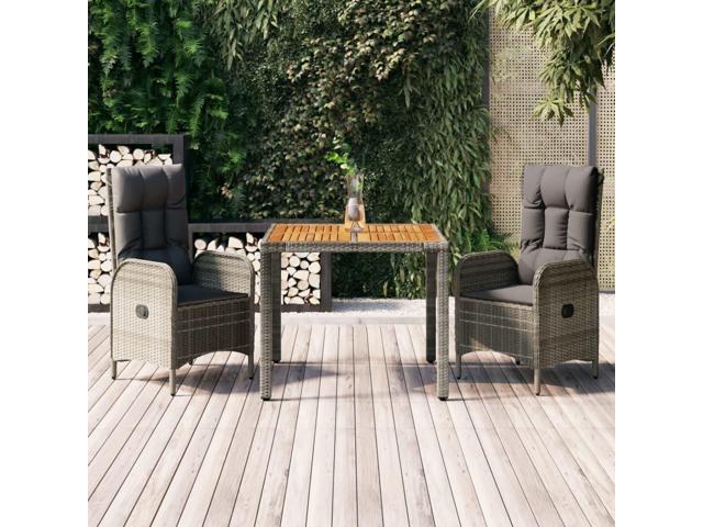 Click here for vidaXL Garden Dining Set Grey prices