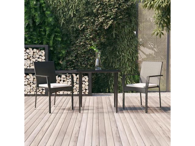 Click here for vidaXL Garden Dining Set Black prices