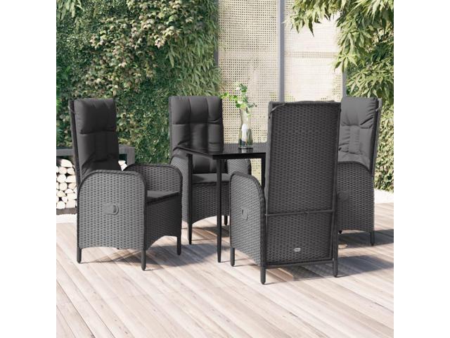 Click here for vidaXL Patio Dining Set Black prices