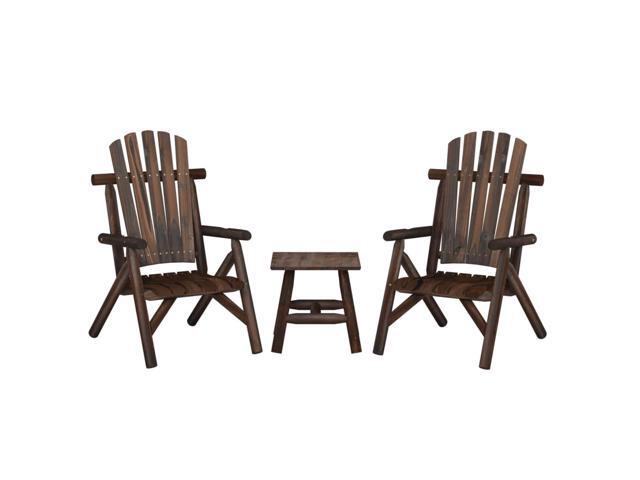 Click here for vidaXL Garden Lounge Set Burned Solid Spruce Wood... prices