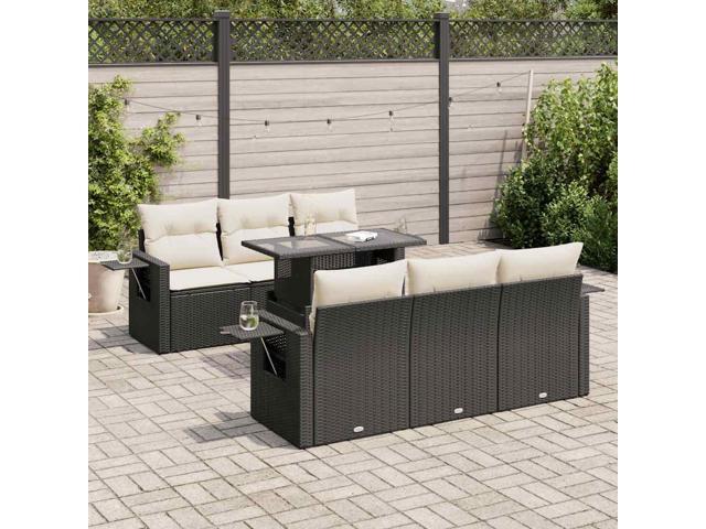 Click here for vidaXL Garden Sofa Set Black  Cream White prices