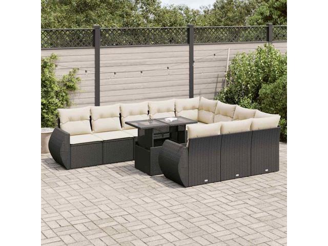 Click here for vidaXL Garden Sofa Set Black prices