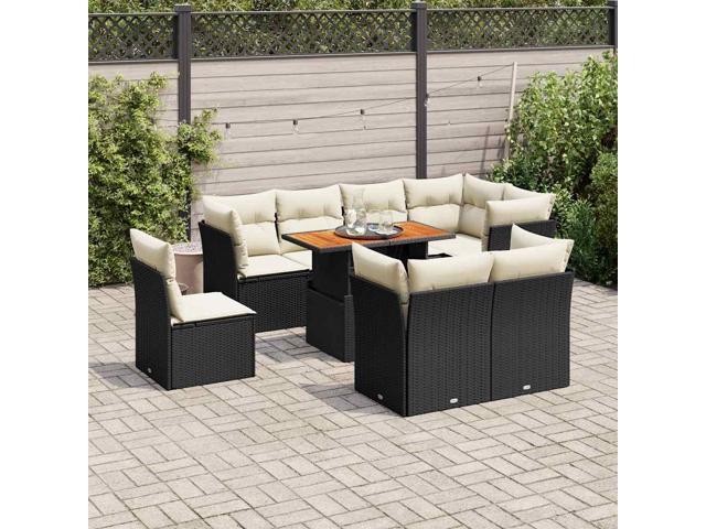 Click here for vidaXL Garden Sofa Set Black prices