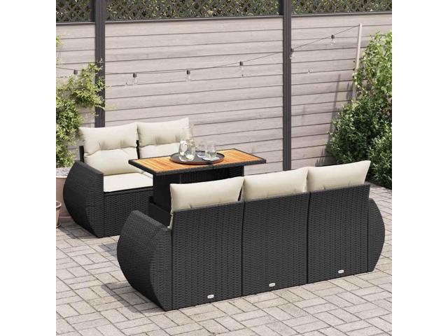 Click here for vidaXL Garden Sofa Set Black  Cream prices