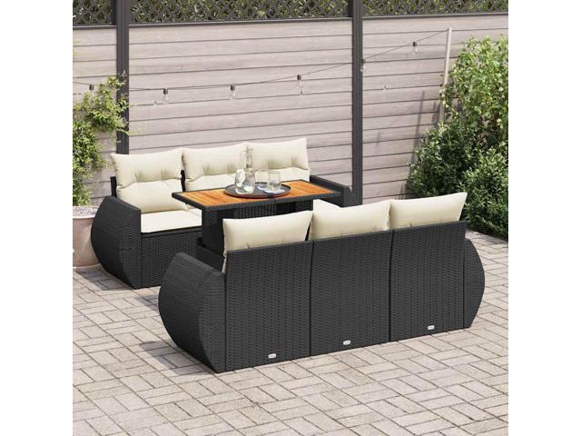 Click here for vidaXL Garden Sofa Set Black prices