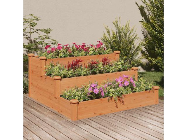 Click here for vidaXL Garden Raised Bed Brown Solid fir wood 47.2... prices