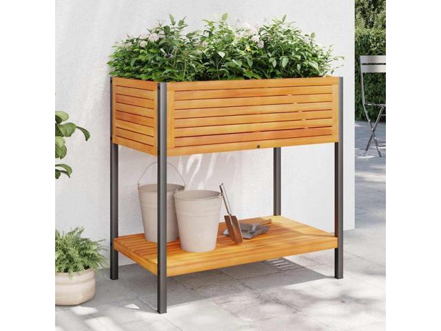Click here for vidaXL Garden Planter Brown Solid Acacia Wood Medi... prices