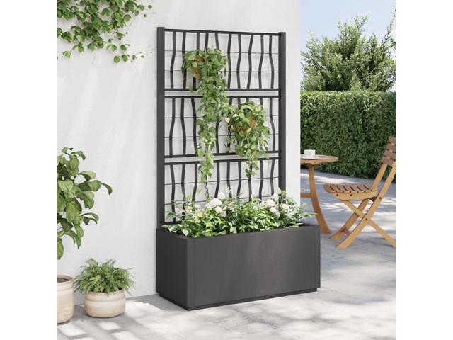 Click here for vidaXL Garden Planter Dark Grey Polypropylene Medi... prices
