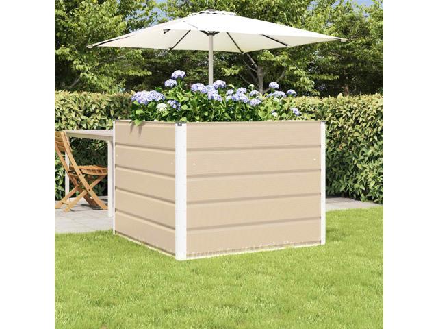 Click here for vidaXL Planter Ivory 100 x 100 x 75 cm Steel prices