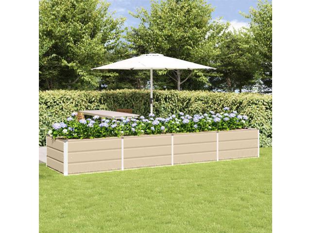 Click here for vidaXL Planter Ivory 125.98 x 31.50 x 17.72 in Ste... prices