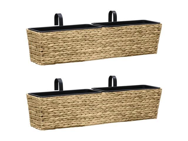 Click here for vidaXL Planter Set of 2 Natural Water hyacinth and... prices