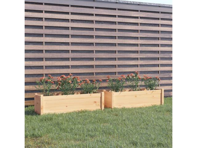 Click here for vidaXL Garden Planter Set of 2 Natural Solid Pinew... prices