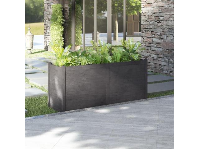 Click here for vidaXL Garden Planter Grey Solid pinewood Large Du... prices