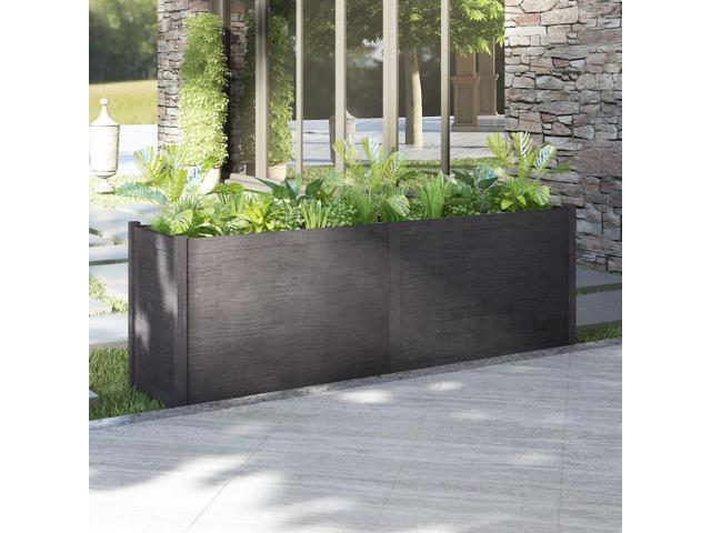 Click here for vidaXL Garden Planter Grey Solid Pinewood Large Du... prices
