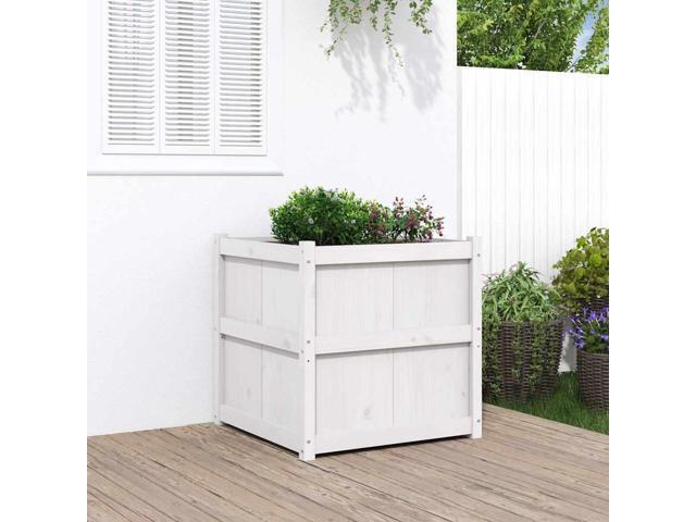 Click here for vidaXL Garden Planter White Solid pine wood 27.6 i... prices