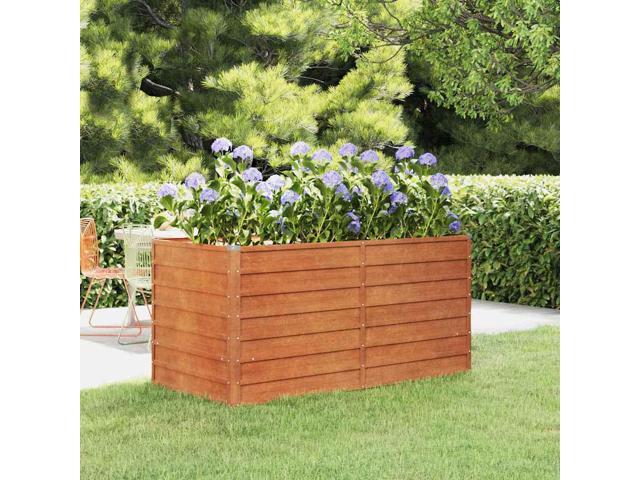 Click here for vidaXL Garden Raised Bed Brown Corten Steel Large... prices