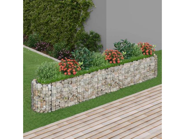Click here for vidaXL Gabion Raised Bed Silver Galvanized iron La... prices