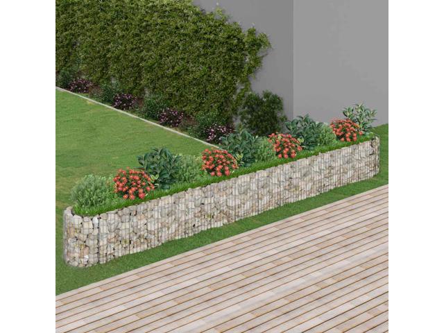 Click here for vidaXL Gabion Raised Bed Silver Galvanized Steel L... prices