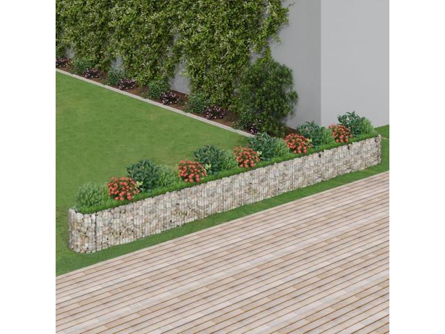 Click here for vidaXL Gabion Raised Bed Silver Galvanized iron La... prices