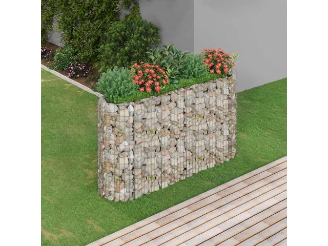 Click here for vidaXL Gabion Raised Bed Silver Galvanized iron La... prices