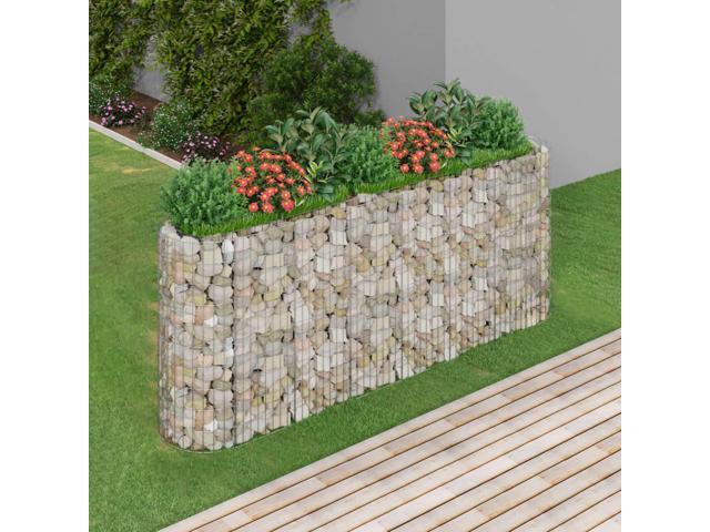 Click here for vidaXL Gabion Raised Bed Silver Galvanized iron La... prices