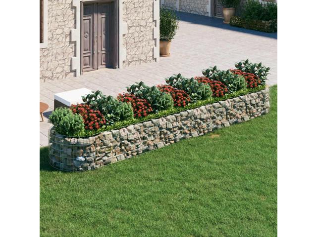 Click here for vidaXL Gabion Raised Bed Silver Galvanized iron Ex... prices