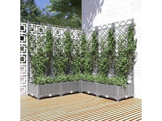 Click here for vidaXL Garden Planter Light grey Polypropylene Lar... prices
