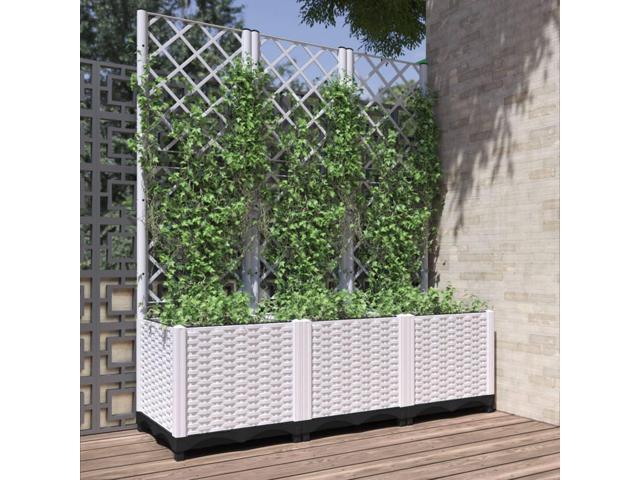 Click here for vidaXL Garden Planter White Polypropylene 47.2 x 1... prices