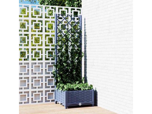 Click here for vidaXL Garden Planter Blue grey Polypropylene Larg... prices