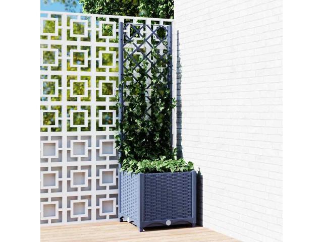 Click here for vidaXL Garden Planter Blue Grey Polypropylene Smal... prices