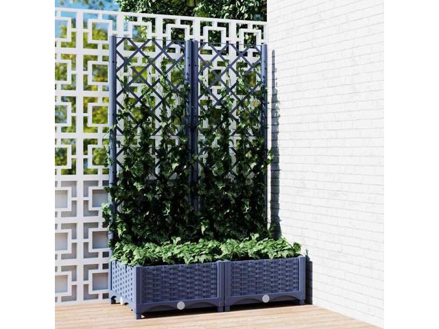 Click here for vidaXL Garden Planter Blue Grey Polypropylene Larg... prices