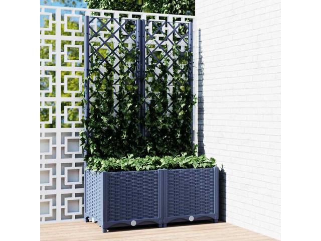 Click here for vidaXL Garden Planter Blue Grey Polypropylene Larg... prices