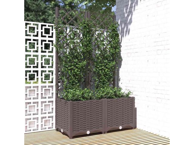 Click here for vidaXL Garden Planter Brown Polypropylene 31.5 in... prices